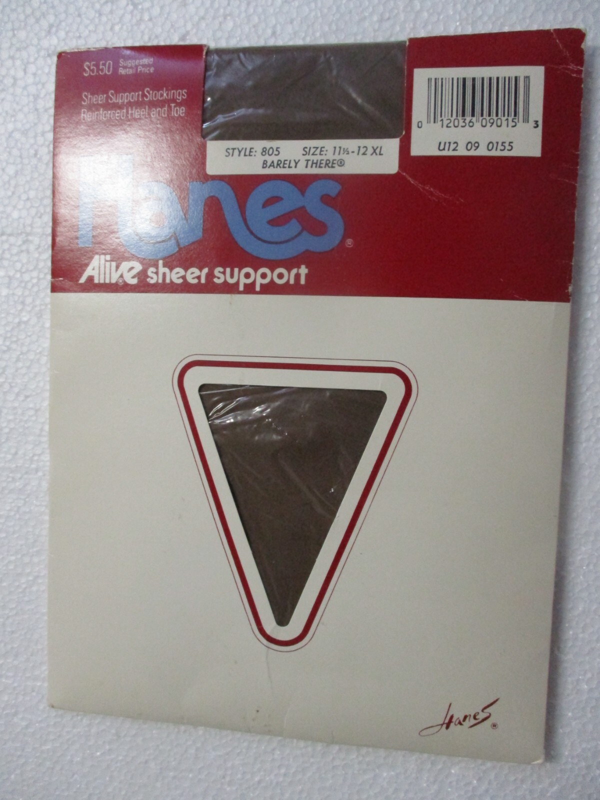 1PR VINTAGE HANES ALIVE RHT SUPPORT SHEER NYLON STOCK… - Gem