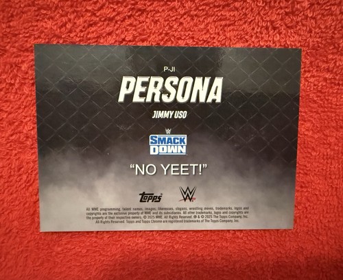 JIMMY USO 2025 TOPPS CHROME WWE PERSONA INSERT SSP “NO YEET” #P-JI | eBay