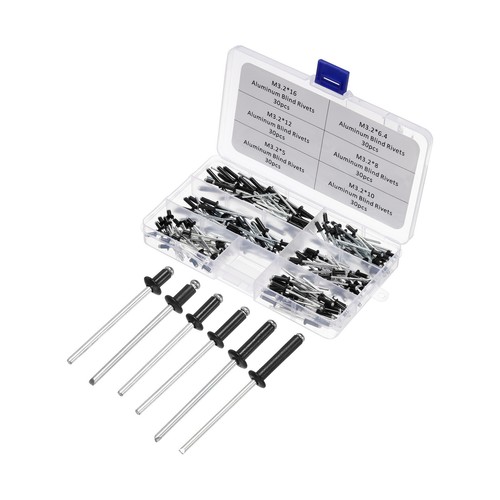 Aluminium Rivet Terminal Ouvert Tête 6 Dimensions M5 Rivets Assortment ...