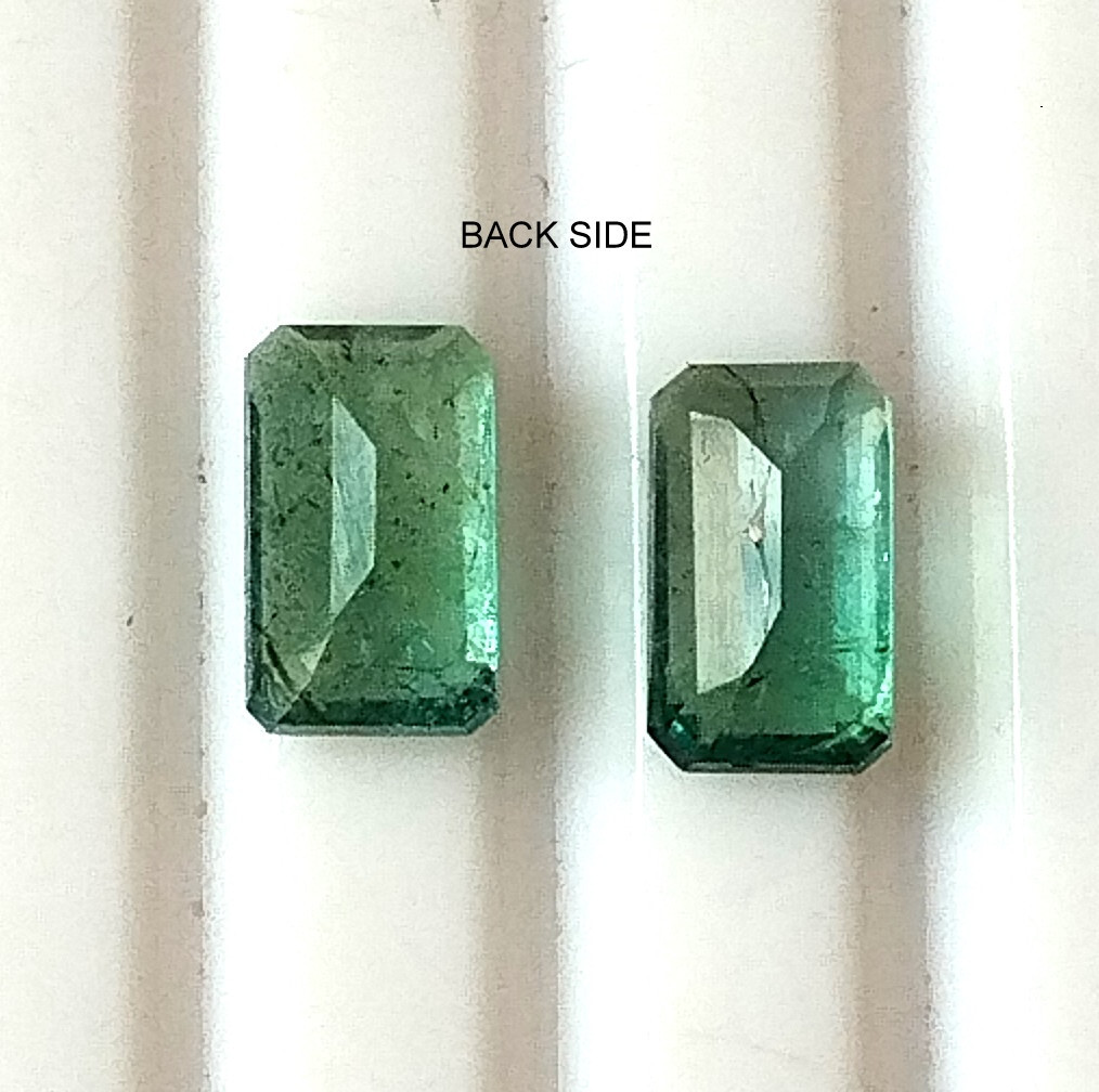 4.5X7.5 mm Emerald Cut Emerald Natural Zambian Faceted Untreated Stone ...
