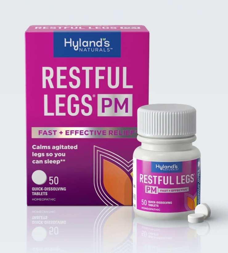 Restful Legs PM by Hyland's 50 Quick-Dissolving tablets Relief Itching ...