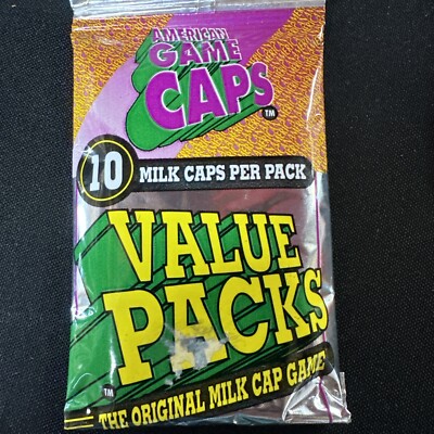 American Game Caps Milk Caps (10 pack) Brand New Sealed. FREE SHIPPING ...