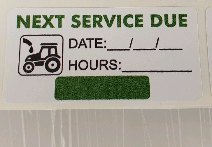 Service Reminder | Personalized Service Due Sticker | Tractor or Plant ...
