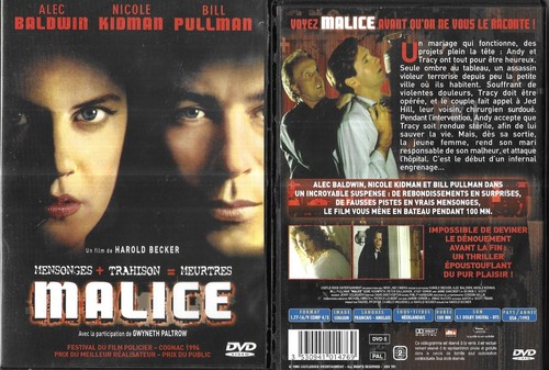 DVD - MALICE avec ALEC BALDWIN, NICOLE KIDMAN, BILL PULLMAN, PETER ...