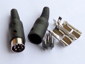 2x Commodore, Sega, Kenwood 8 Pin 262º U Din S-Video Plug DIN 41524 ...