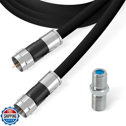 RG6 Coaxial Cable with F Connectors, High Speed Internet and TV Cord ...