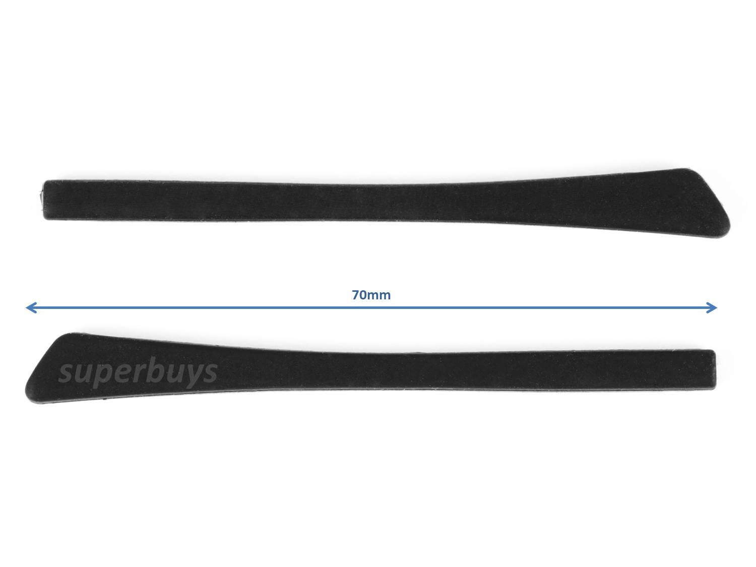 2pcs 7cm Black Silicone Temple Tips Glasses Frame End Eyeglass Specs ...