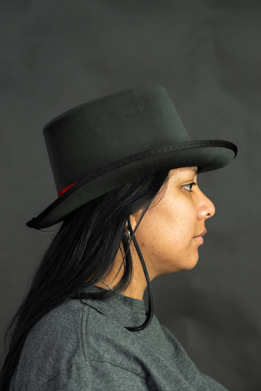 Black Top Hat With Red Band Caroler Snowman Ringmaster Mad Hatter Baron ...