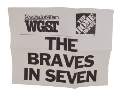 1991 World Series The Atlanta Braves in Seven Fold-Out Promo Banner ...