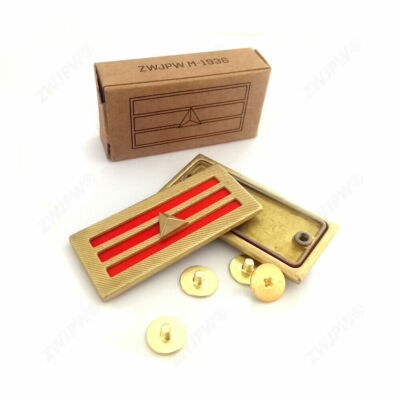 Pair WW2 Chinese Army Officer Iron Plate Collar Rank Insignia Badge One ...