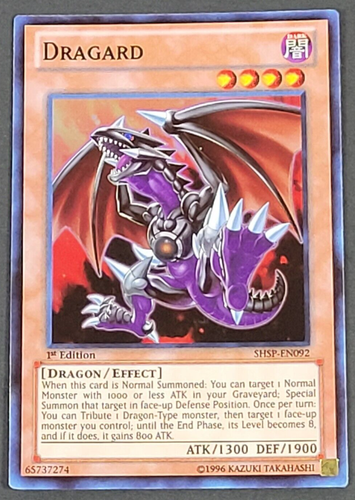 Yugioh - 1x Dragard - SHSP-EN092 - 1st Edition - Super Rare - NM/LP - 2013 | eBay