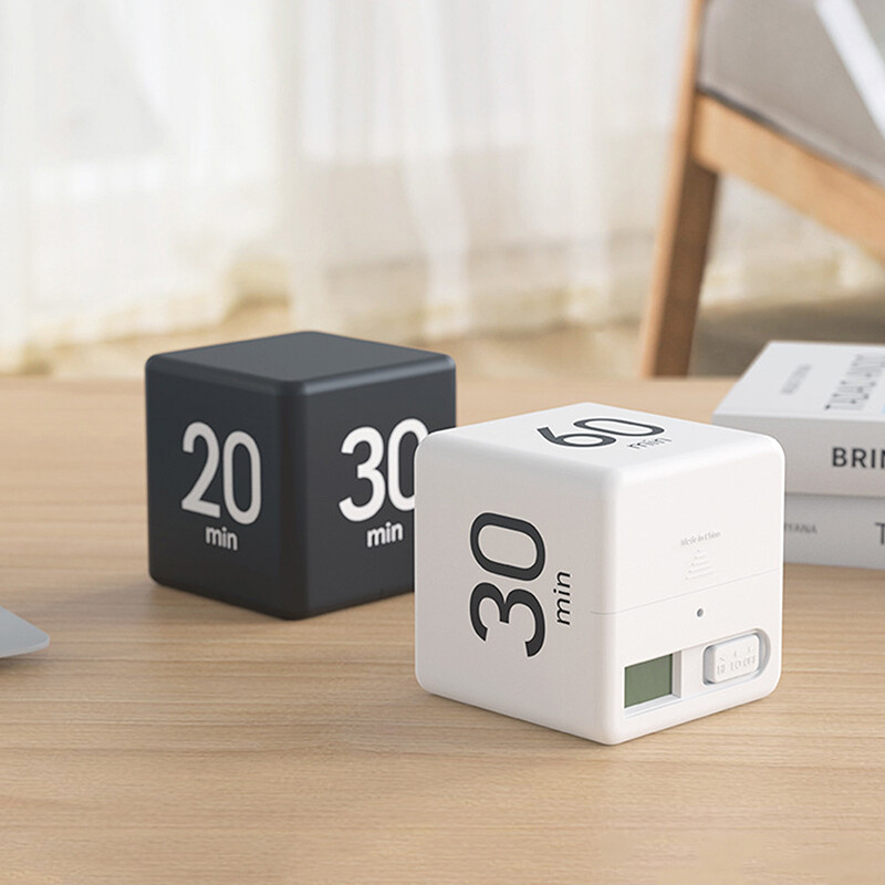 Productivity Cube Timer Gravity Sensor Flipping LED Display 4 Preset ...