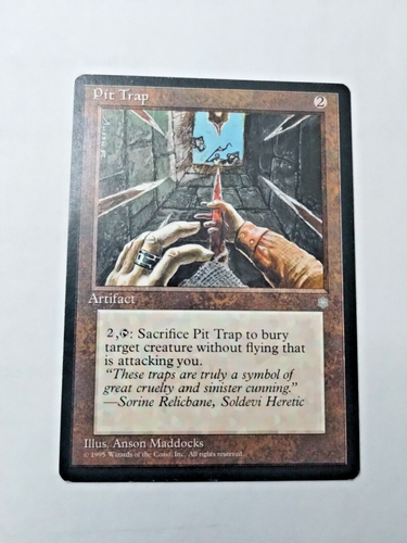 MTG Pit Trap Ice Age Regular Uncommon - Edge wear | eBay