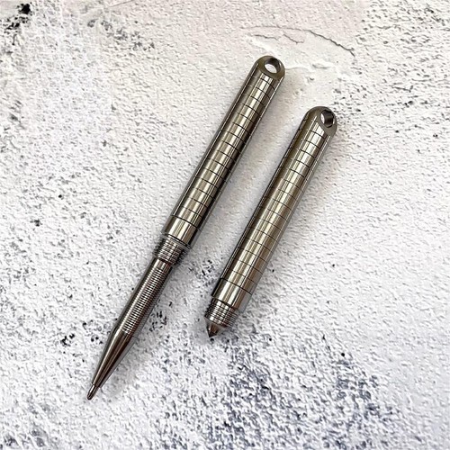 Titanium Mini Ballpoint Pen EDC Keychain Signature Writing Pen Business ...