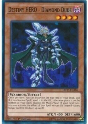 YuGiOh Destiny HERO - Diamond Dude - DESO-EN009 - Super Rare 1st ...