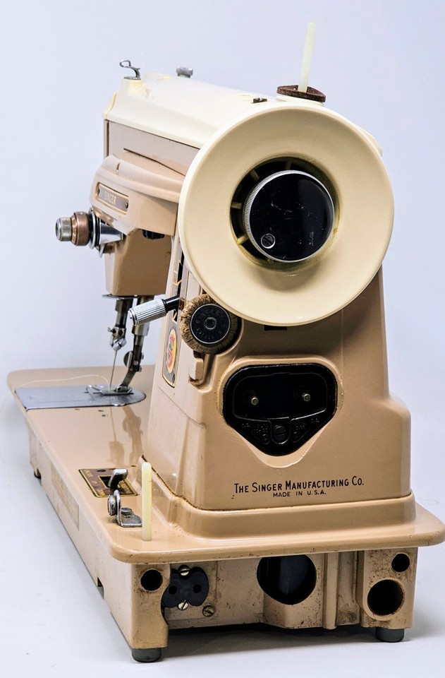 Vtg Singer 404 Slant Needle Sewing Machine w/Pedal Controller/Manual ...