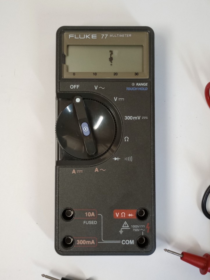 Original Fluke 77 Multimeter with Leads, Holster & Box - Screen Flaw | eBay