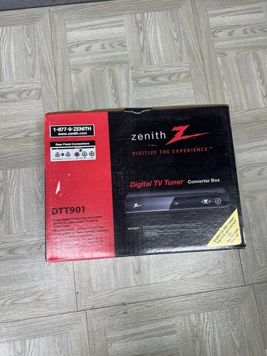 Zenith DTT901 Digital Tv Tuner Converter Box with Remote New Open Box ...
