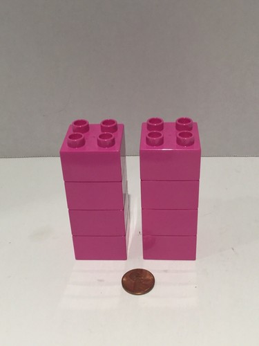 LEGO Duplo Block Hot Pink 2x2 Brick 8 Block Lot Princess Castle | eBay