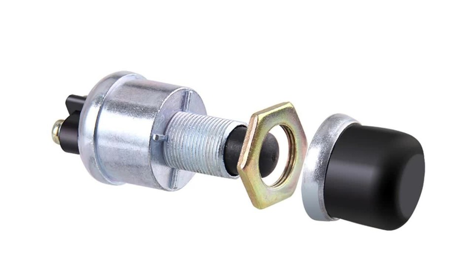 2x 12V 50A Waterproof Switch Push Horn Engine Start Starter Button for ...
