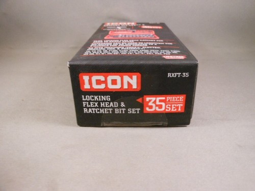ICON Locking Flex Head Ratchet & Bit 35 Piece 1/4” Drive Set 58074 for ...