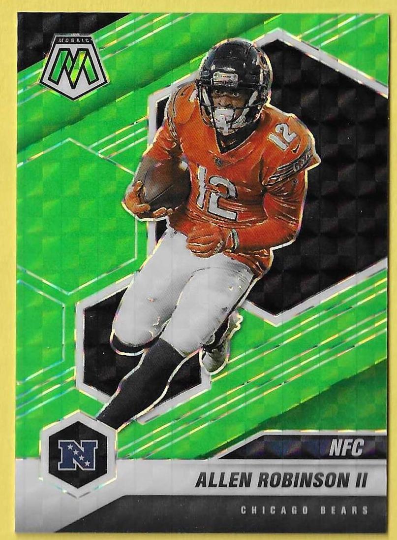 2021 Panini Mosaic - Allen Robinson #40 Mosaic Green Fluorescent Prizm ...