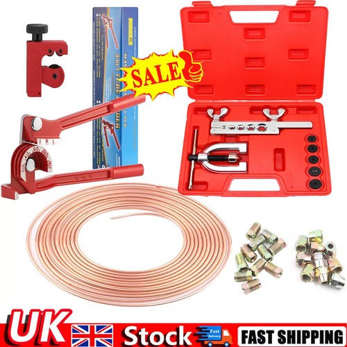 Brake Lines Repair Flaring Tool Kit Cutter Bender 3/16" Copper Pipe ...