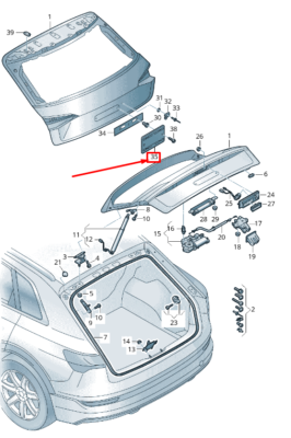 AUDI E-TRON GE Rear Bumper License Plate Bracket 4KE827113B9B9 NEW ...
