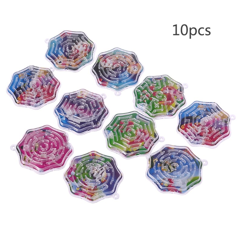 10Pcs Octagon Puzzle Speed Labyrinth Track Maze Toy For Children Kids ...