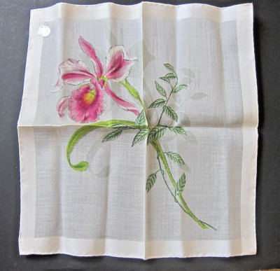 NOS Unused w/Tag Swiss Vintage Hankie Handkerchief Stoffels~ Iris ...