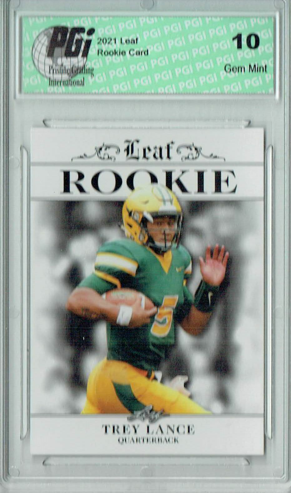 Trey Lance 2021 Leaf Exclusive Rookie Card #4 Only 5k PGI 10 w Kyle ...