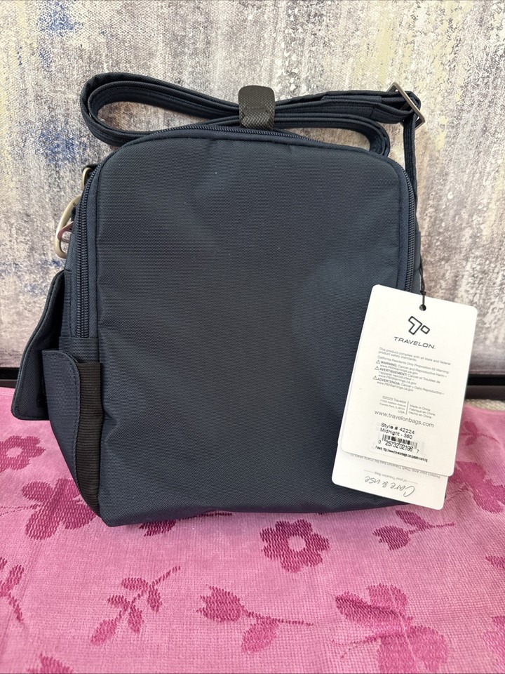 Travelon Anti-Theft Classic Travel Bag Dark Blue : 8" x 10" x 3.5" | eBay