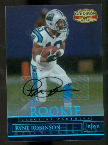 2007 Donruss Gridiron Gear AUTO Platinum Holofoil Ryne Robinson #d 6/25 ...