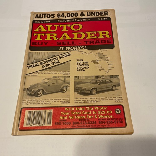 Auto Trader Buy Sell Trade Antique Old Cars Vintage Magazine 1991 | eBay