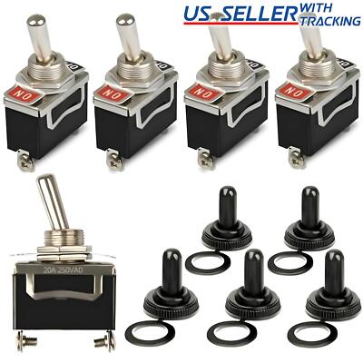 5pcs toggle switch SPST 12V 24V 250V Volt 15A ON OFF Flick Auto Car ...