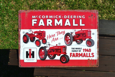 Farmall Embossed Tin Sign - McCormick-Deering - IH - International ...