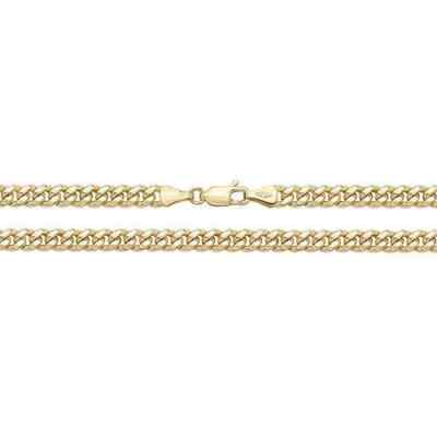 9ct Yellow Gold 28 Inch 4mm Semi-Solid Cuban Curb Chain | eBay UK