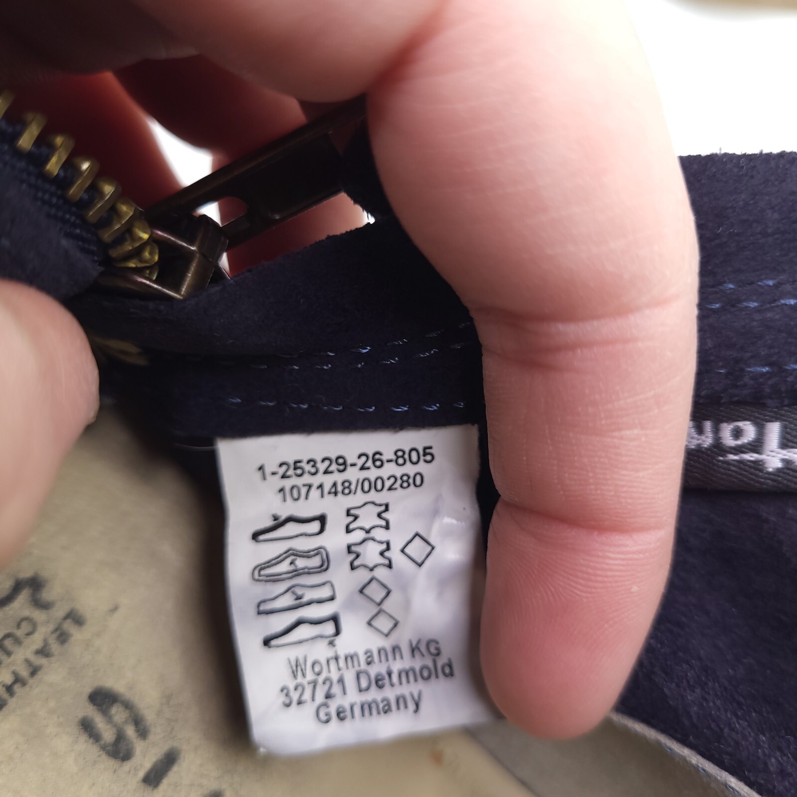 Tamaris Navy Cigarra Leather Ankle Boots Wortmann Bot… - Gem