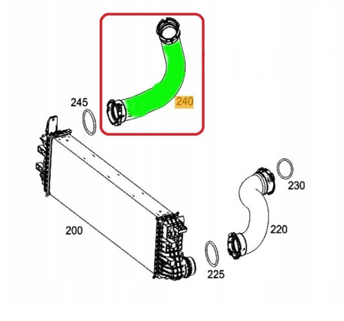Intercooler Turbo Hose for Mercedes-Benz V-Class, Vito 4475280382 | eBay