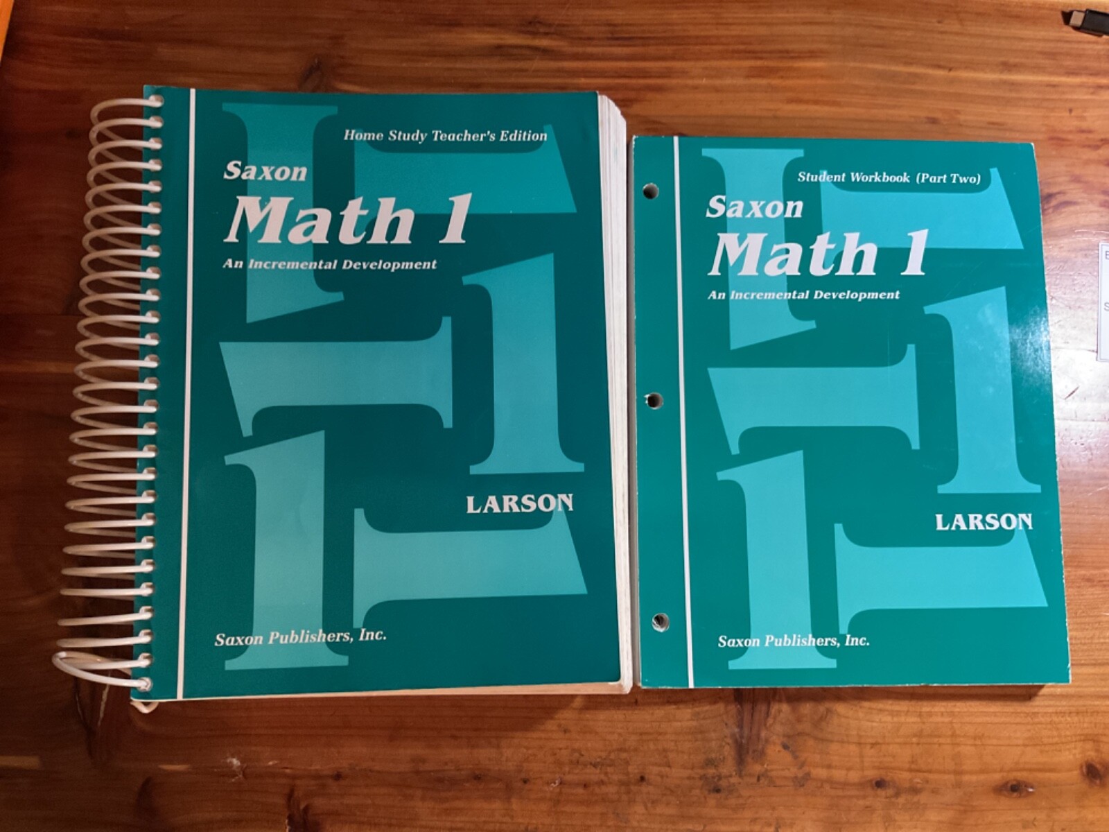 Saxon Math Homeschool 1 Home Study Teacher's Edition & Student Workbook ...