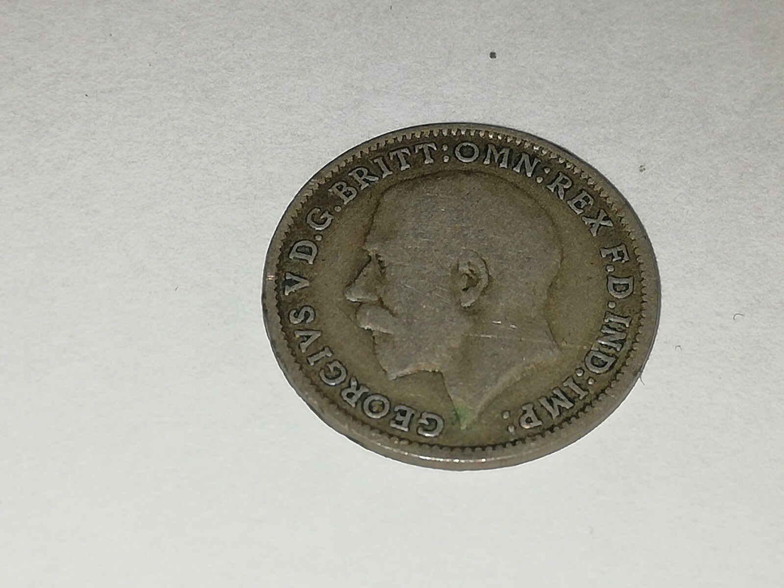 Silver Coin 3 PENCE 1922 GEORGIVS V D.G.BRITT OMN REX F.D.IND IMP. | eBay