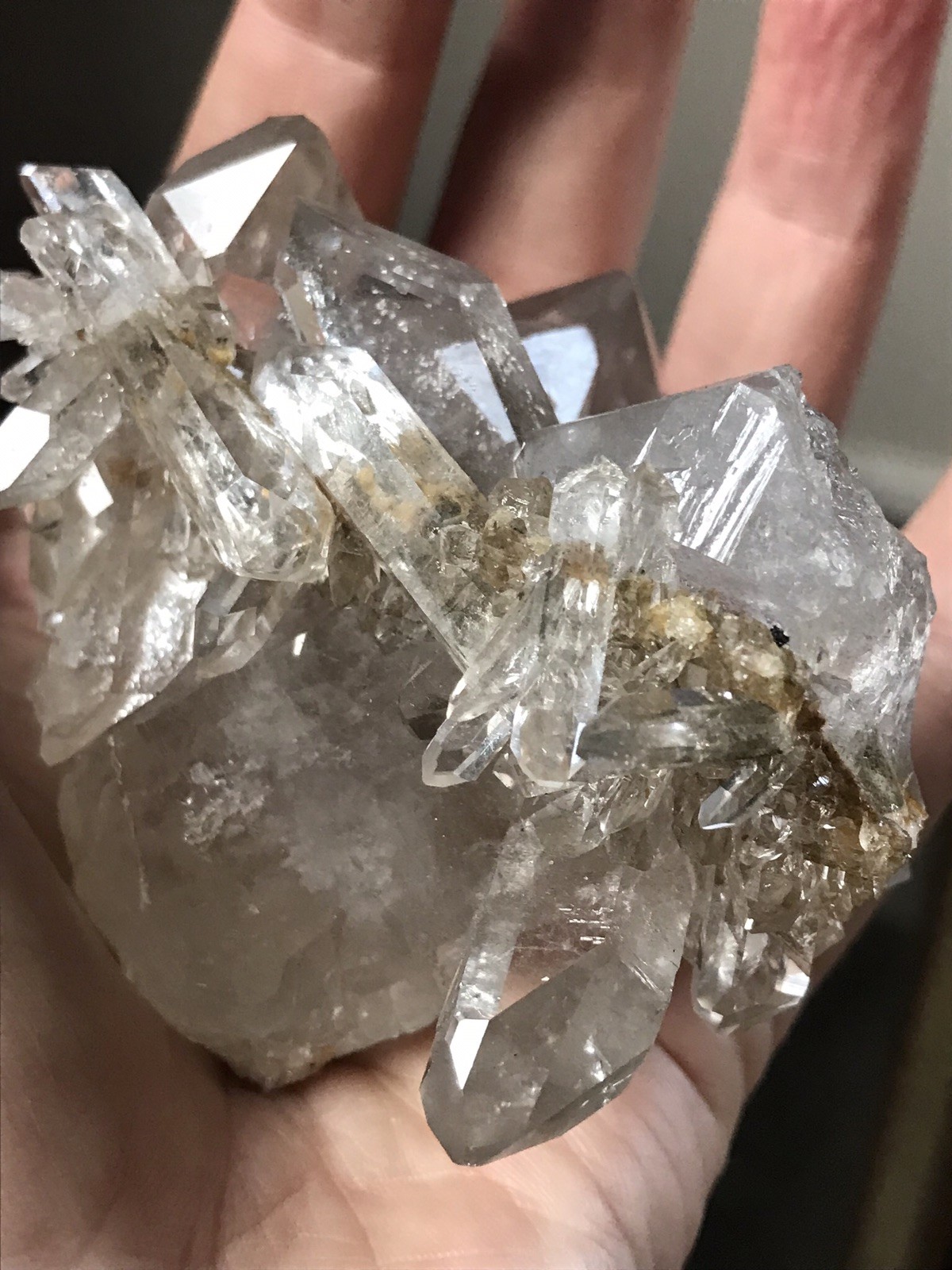 260g Inclusion Quartz Crystal Double Terminated Quartz Cluster Brazil ...