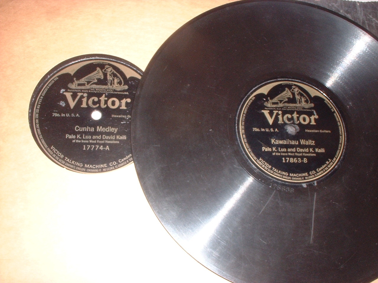 78RPM 2 Victor by Pale K. Lua, David K. Kaili, My Hula Love, Kawaihau ...