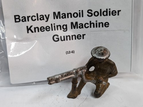 Vintage Barclay Manoil Cast Metal Toy Soldier Kneeling Machine Gunner A ...
