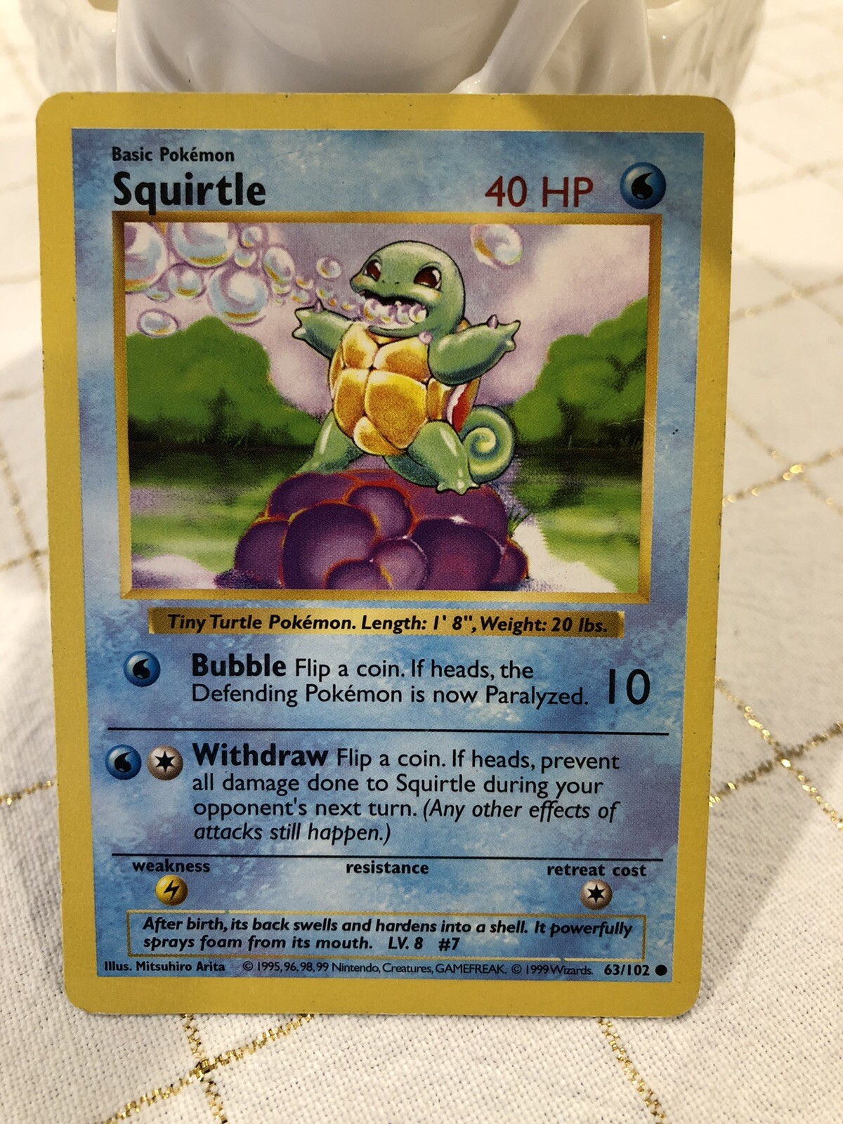 Squirtle Pokemon Card Shadowless (Basic) 63/102 1995-1998 | eBay