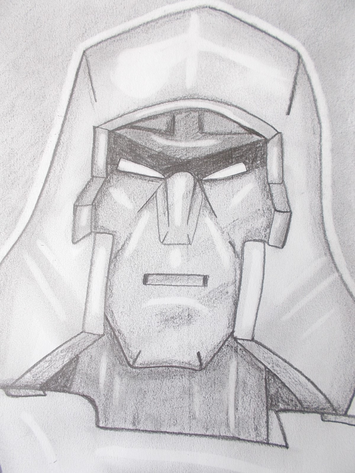 A4 Art Graphite Pencil Sketch Drawing Transformers Megatron Generation ...