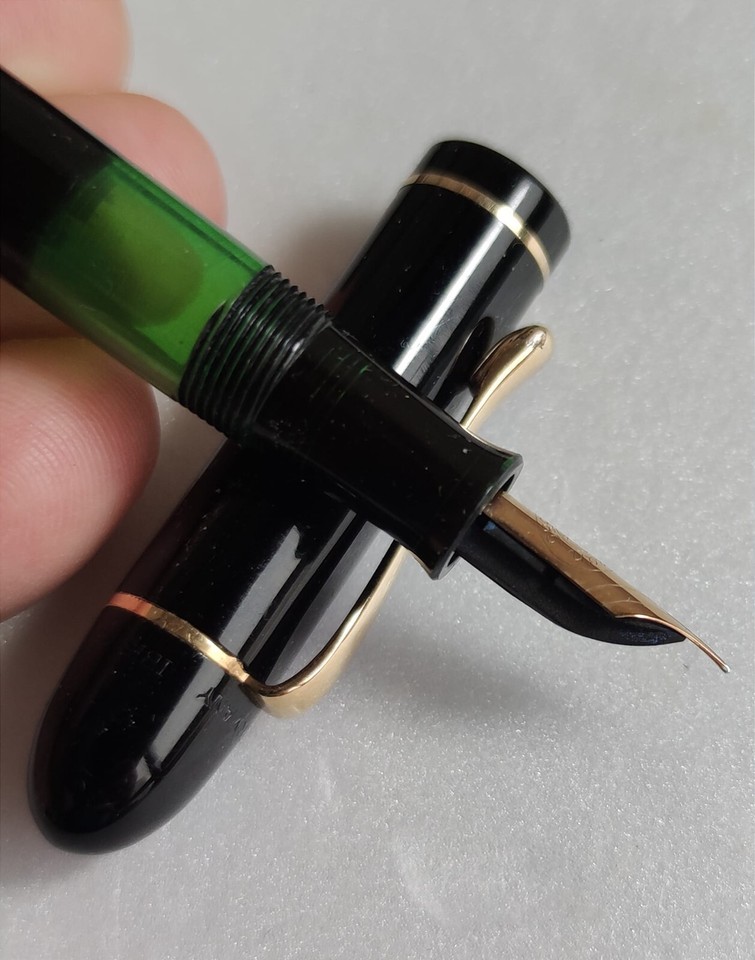 🔴PELIKAN 130 IBIS Black Color Fountain Pen 14 K Gold 585 F flex nib 鋼筆🔴 ...