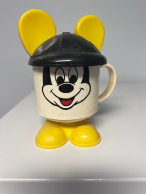 Vintage Plastic Mickey Mouse Footed Child's Cup WITH EARS | eBay