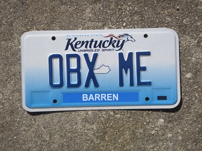 2017 Kentucky OBX ME Vanity License Plate Outer Banks North Carolina ...