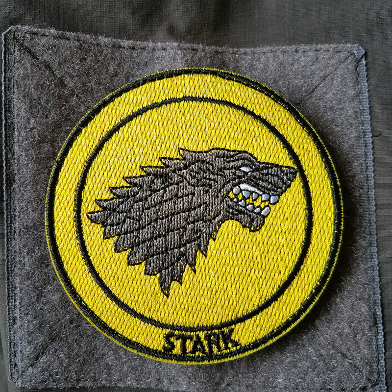 Game of Thrones House Stark Direwolf Sigil Logo Embroidered Patch Hook ...